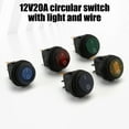 Set Of 5 12V 20A Round Switches with LED Indicates Electrical Circuit ...