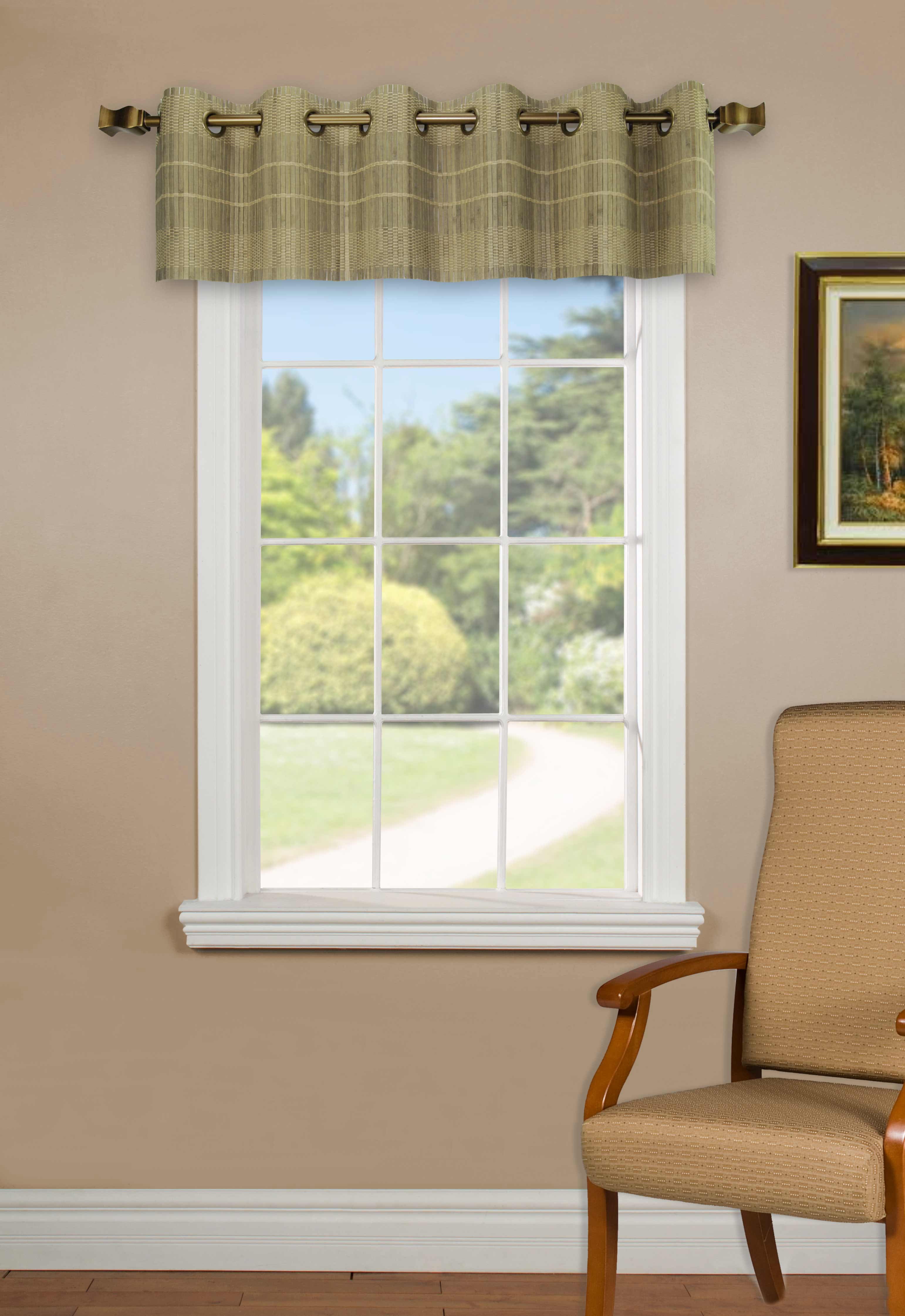 Versailles' Bamboo Wood Valance With Grommets (72in x 12in) - Walmart.com