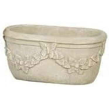 Solid Rock Stoneworks Concrete Fishbowl Planter - 9" Tall x 16" diameter - Sunset Stain ...