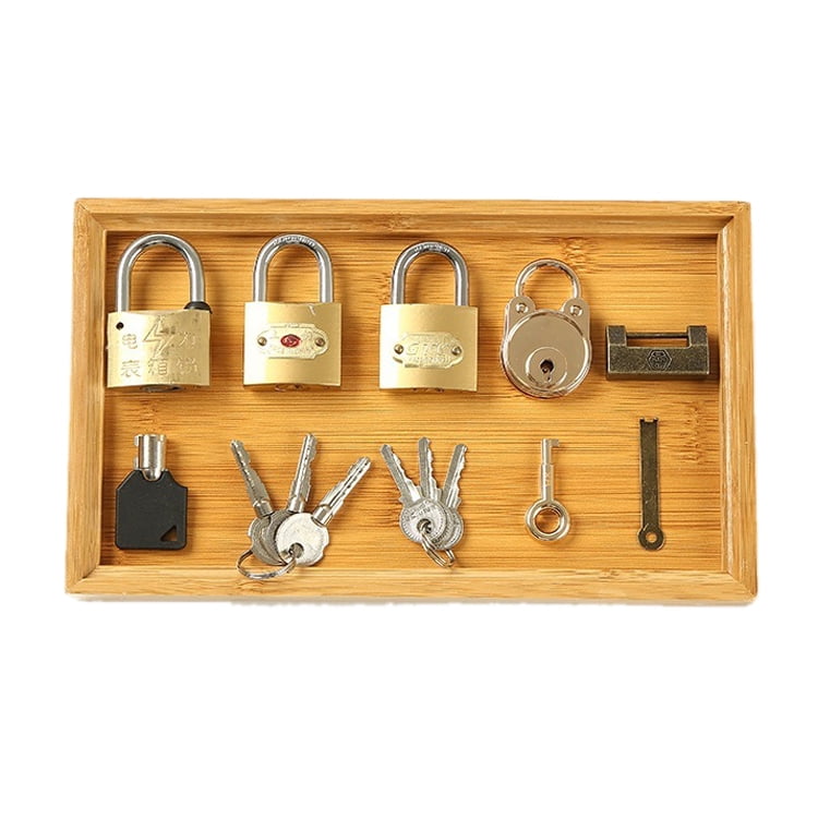 Pretend Play Toys Montessori Lock and Key Toy Set Wooden Educational ...