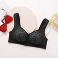 Fewfanhot Women's Bras Front Closure Non-Metal No-Wire Push Up Bra ...