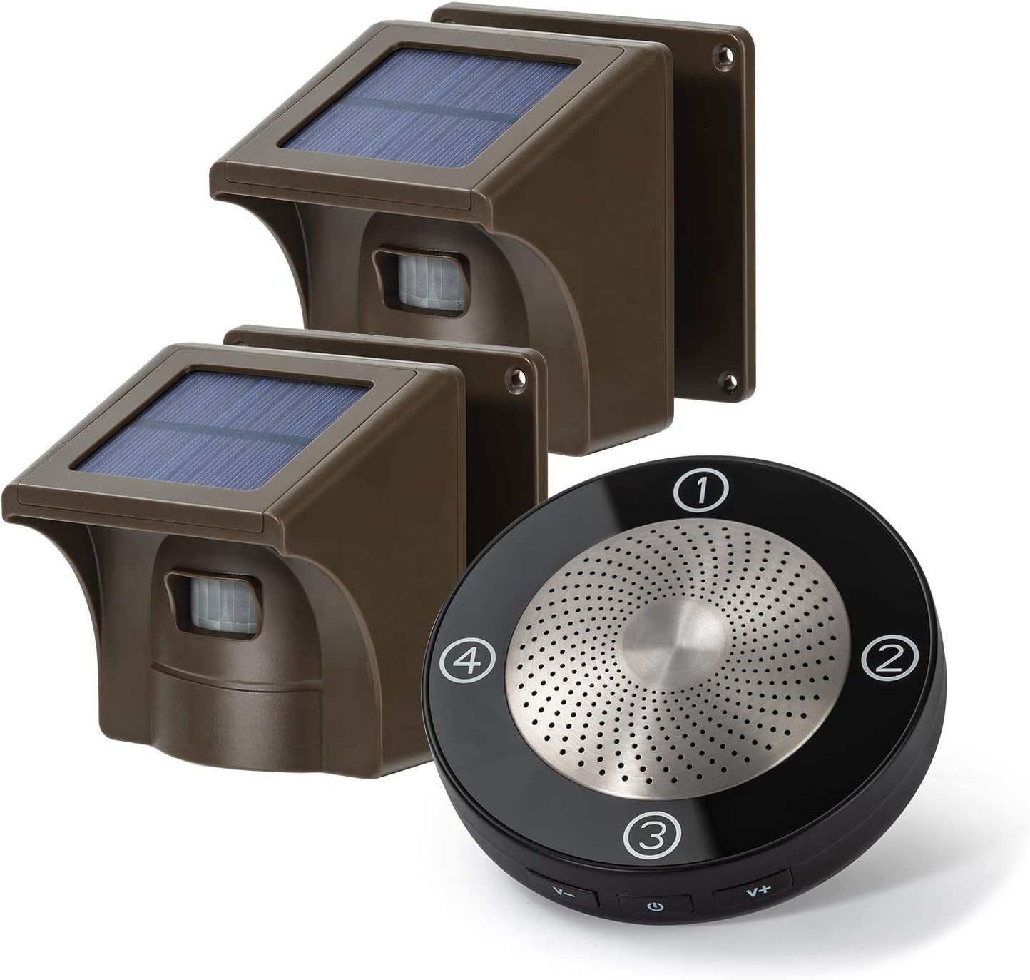 eMACROS 1/2 Mile Long Range Solar Wireless Driveway Alarm Outdoor ...