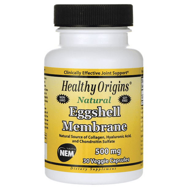 Healthy Origins Natural Eggshell Membrane 500 mg 30 Veg Caps - Walmart.com