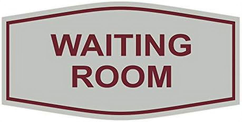 fancy waiting room sign(light grey/burgundy)-large - Walmart.com