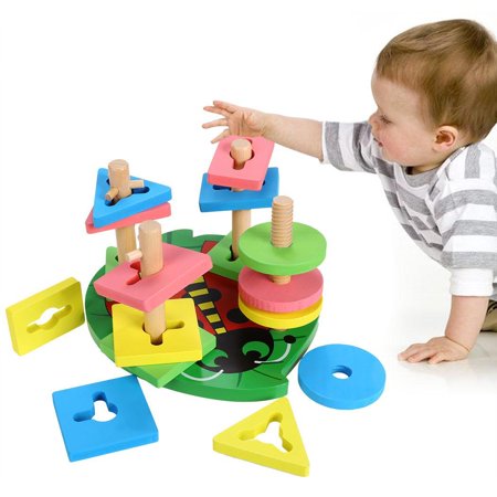 Black Friday Clearance!21 pcs Baby Geometric Shaped Sorter Color Block ...