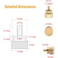 20 Pieces 6#-32 Computer Case Screws, Anodized Aluminum Thumbscrews ...