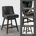 Dycanpo 26''H Swivel Counter Stools with Back Faux Leather for Home ...