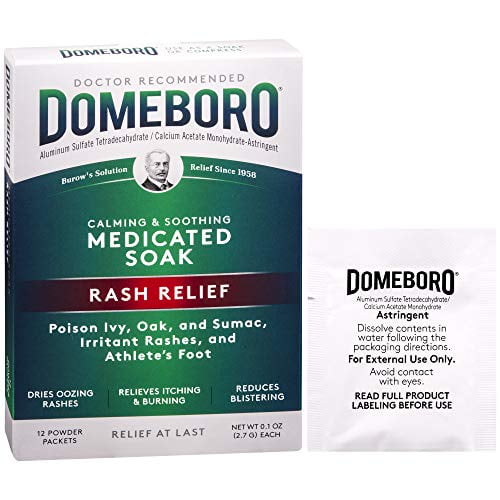 Domeboro Medicated Soak Rash Relief, 12 Powder Packets - Walmart.ca