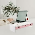 Pink Monitor Stand Screen with Compartments Computer Office - Walmart.com