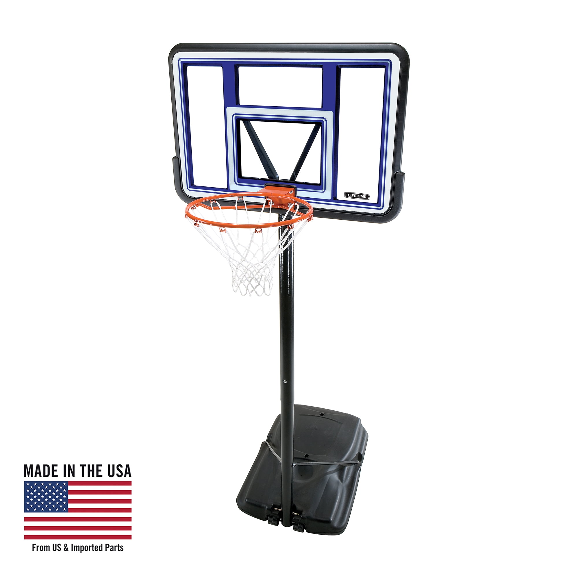 Lifetime 44 Polycarbonate Adjustable Portable Basketball Hoop 90073 Lifetime 44 Polycarbonate Adjustable Portable Basketball Hoop 90073