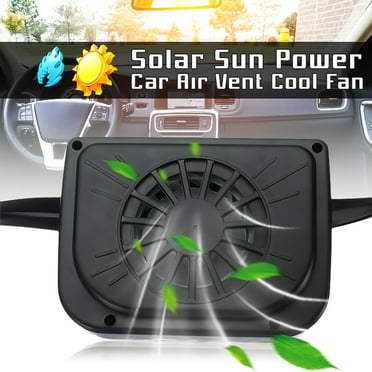 Auto Fan Cooler Solar Powered Car Window Windshield Auto Air Vent ...