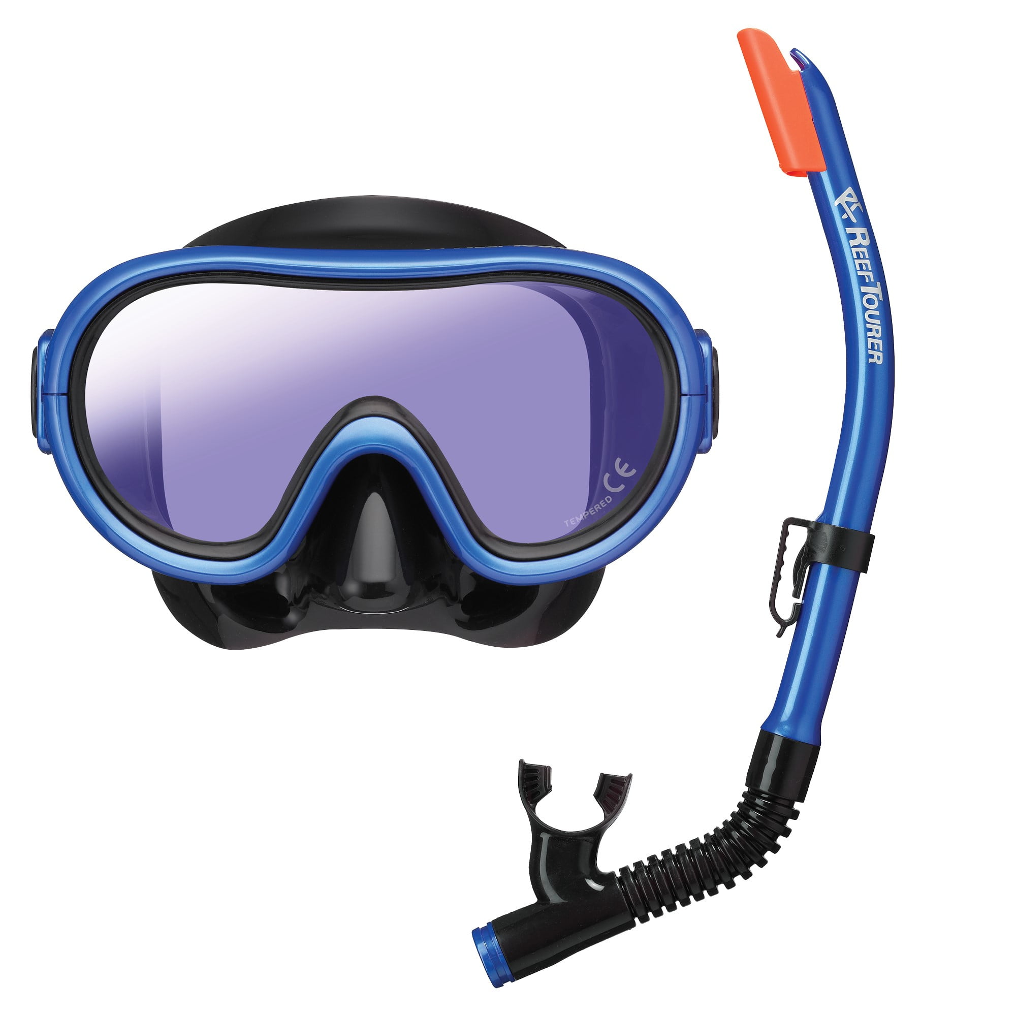 Reef Tourer Youth Single-Window Mask & Snorkel Combo Set for Kids ...