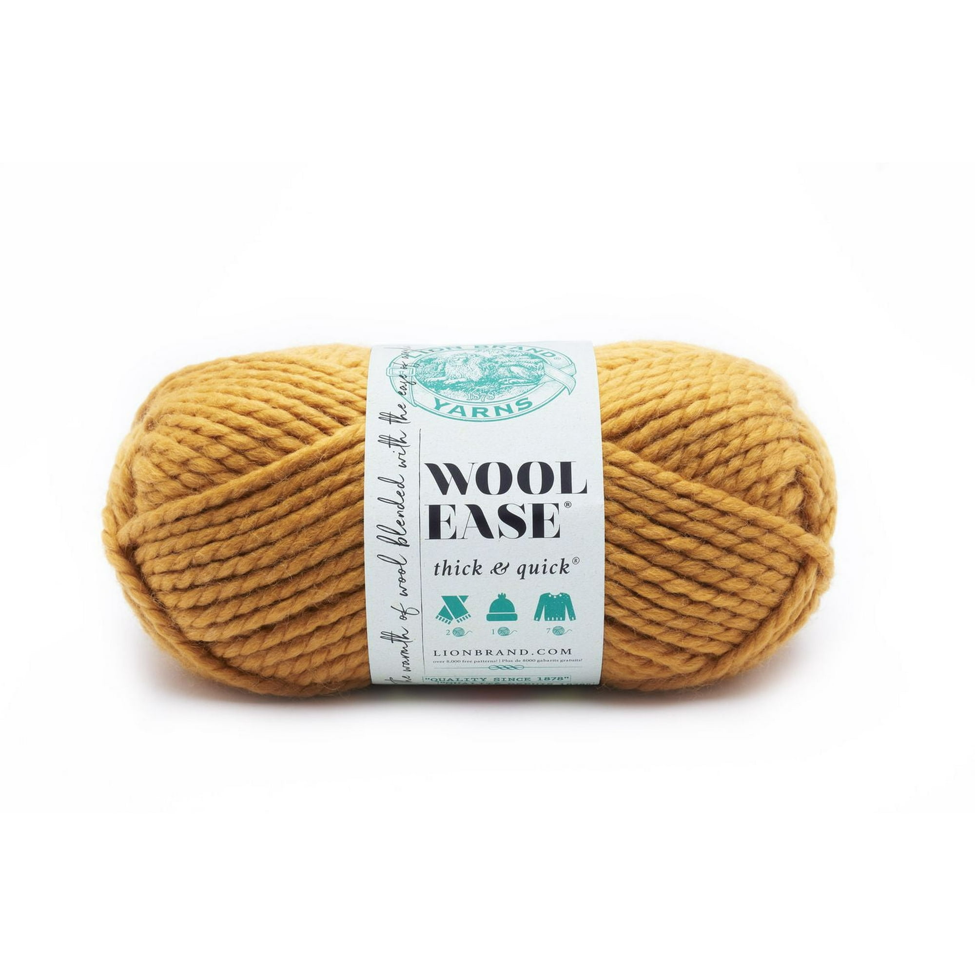 Click here for Lion Brand Wool-Ease Thick & Quick Yarn Mustard #6... prices