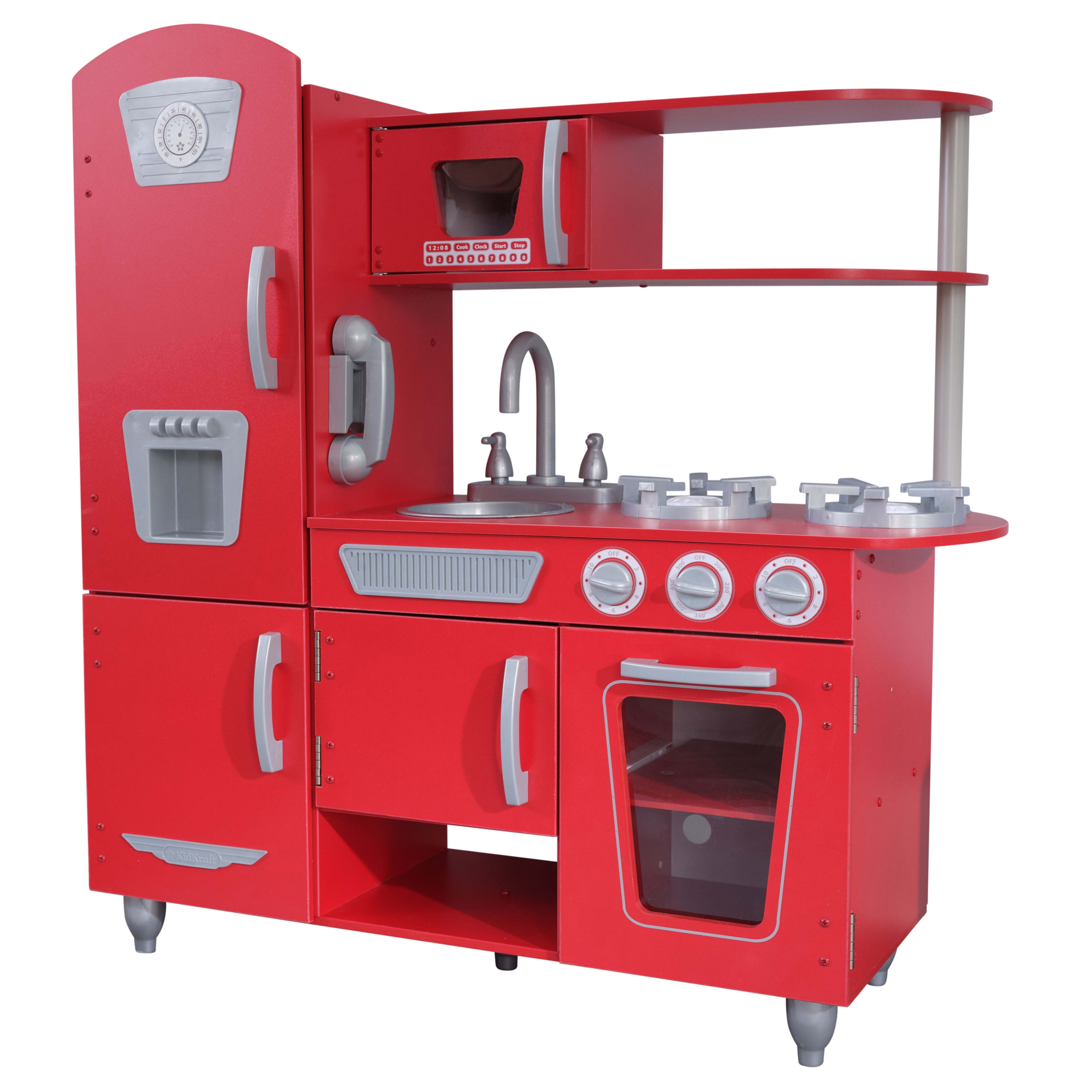 KidKraft Red Vintage Wooden Play Kitchen with Play Phone - Walmart.com