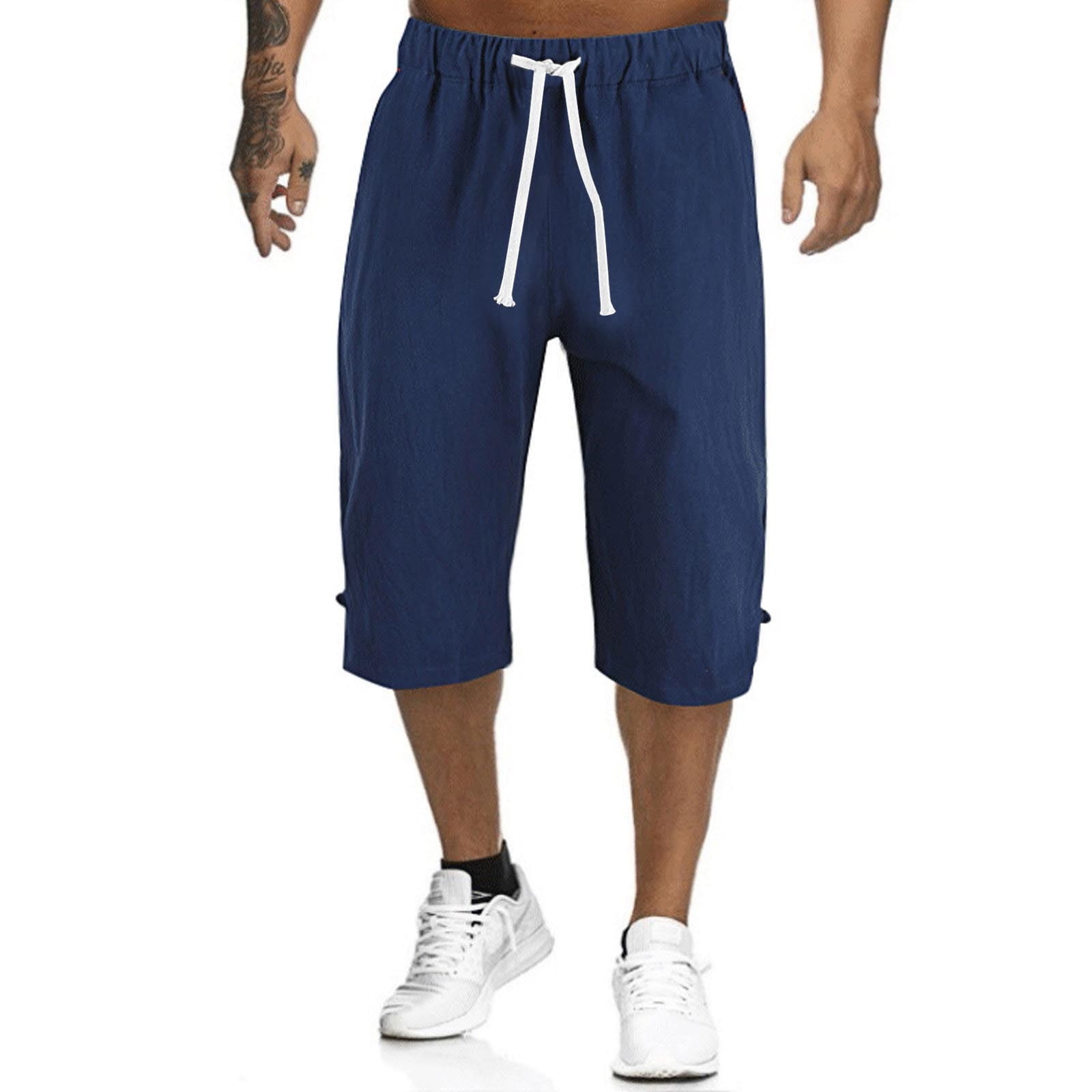 Click here for Egnmcr Mens Capris Pants  Mens Linen Harem Capris... prices