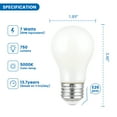Great Value LED Ceiling Fan Bulb 7W (60W Equivalent) Dimmable A15 ...