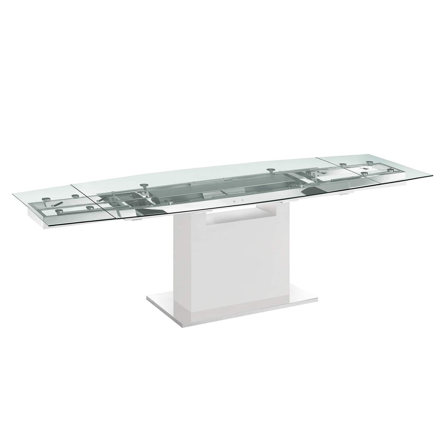 Talenti Casa OLIVIA motorized dining table in clear glass with high ...