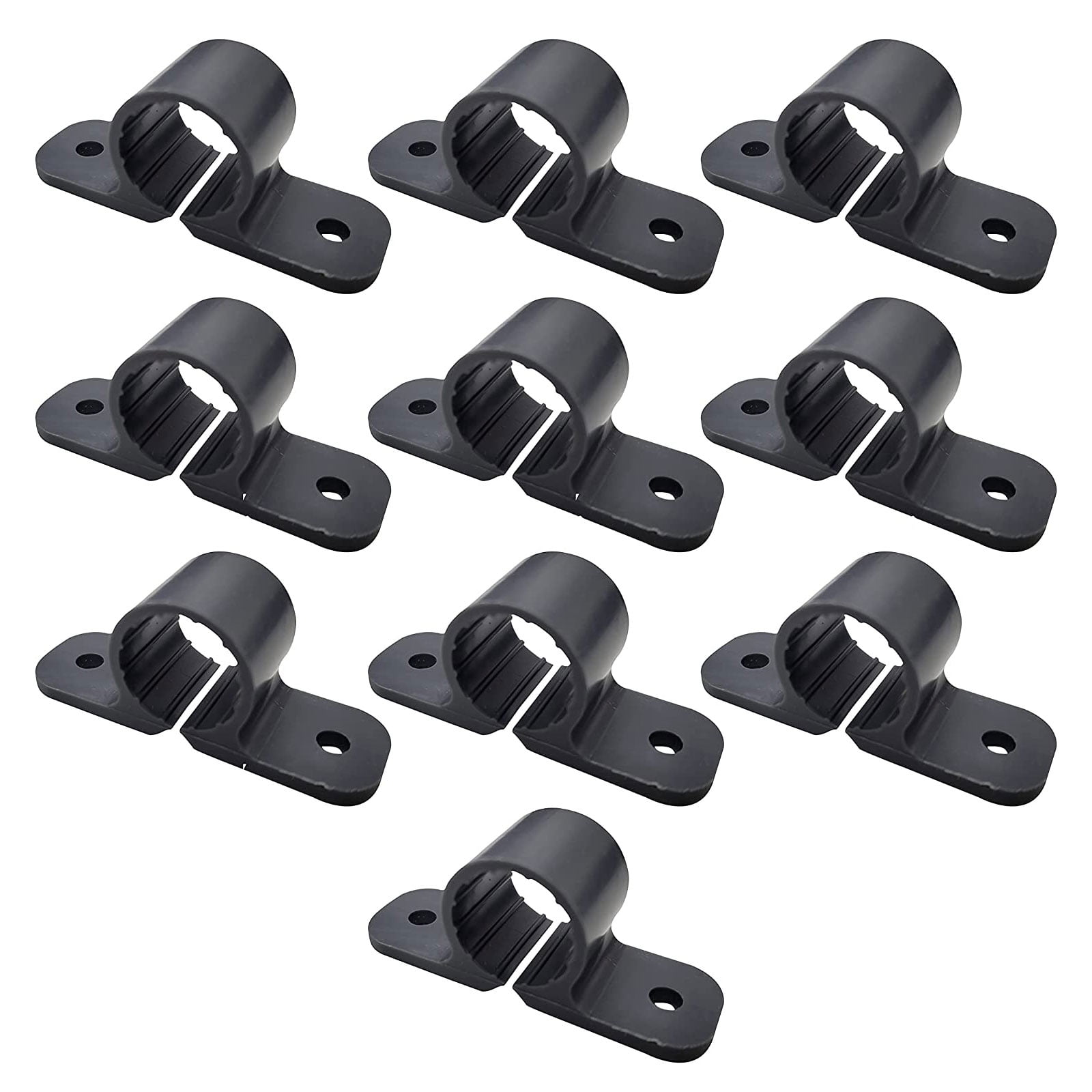 Metpure 2-Hole Pipe Clamp Grey 1/2" Plastic [10 Pack] - Walmart.com