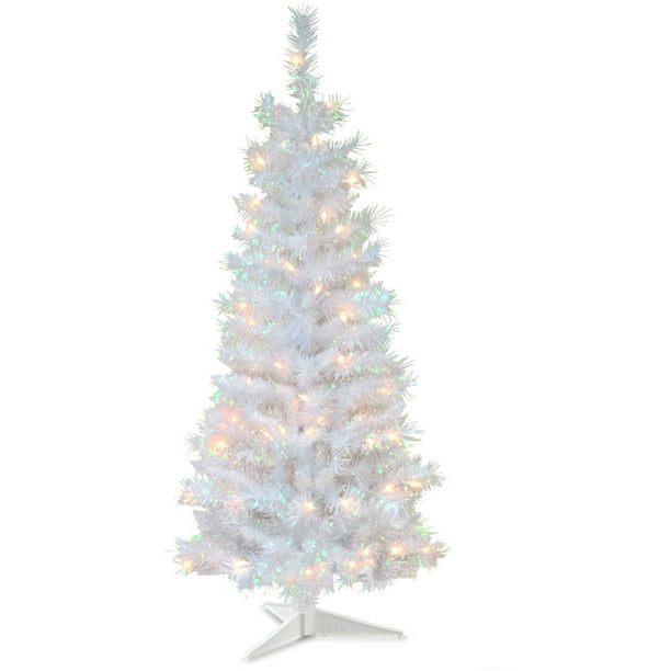 4' White Iridescent Tinsel Tree with Clear Lights - Walmart.com ... 4' White Iridescent Tinsel Tree with Clear Lights - Walmart.com ...