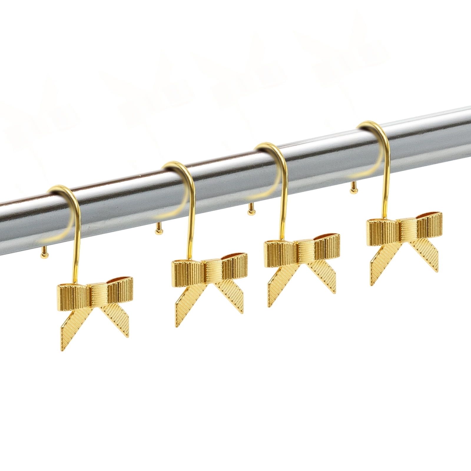 Click here for Dznils Decorative Bow Shower Curtain Hooks Rings... prices