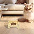 2 Pcs Splicable Pet Cube Bowl Rack for Cats and Dogs, Ceramic Cat Bowl ...