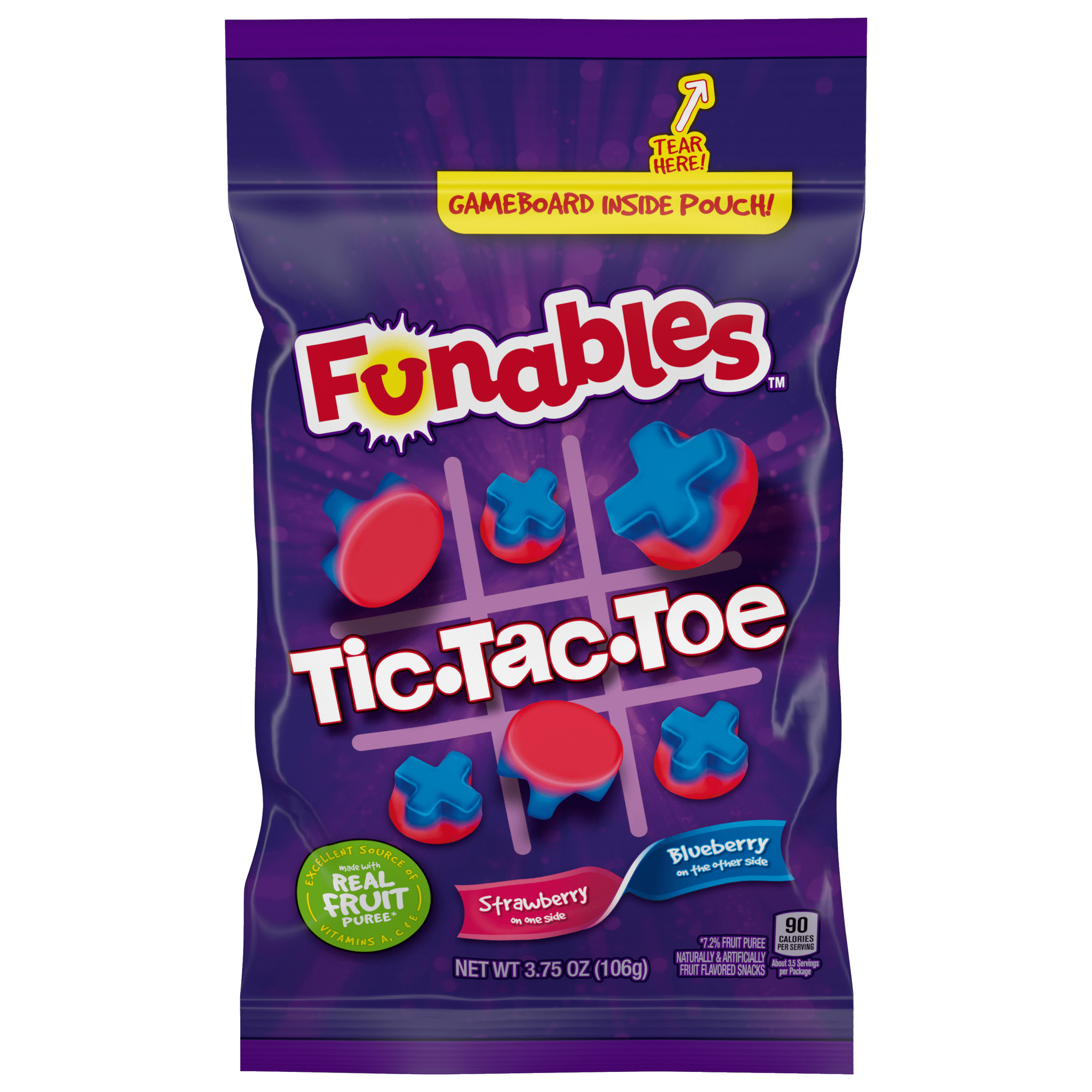 Funables Tic Tac Toe Fruit Flavored Snacks, 3.75 oz Bag - Walmart.com