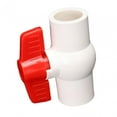 PVC Ball Two Way Compact T Handle Water Shut Off Straight Pipe Fitting ...