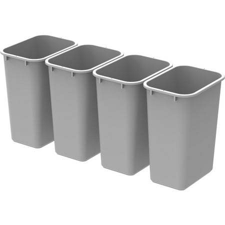 Large/Tall Waste Basket, Gray (Case of 4) | Walmart Canada
