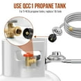 12FT Propane Adapter Hose with Regulator to 5-40lb Propane Tanks, QCC1 ...