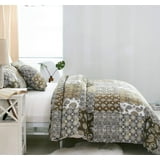 DaDa Bedding Olive Brown Moroccan Paisley Patchwork Cotton Reversible ...