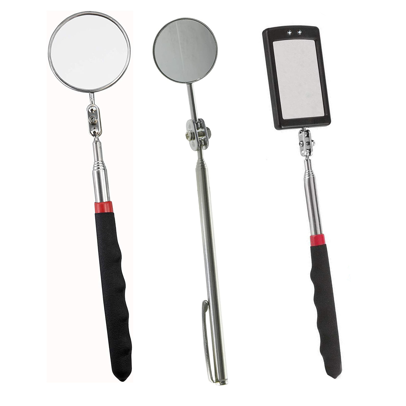 Telescoping Inspection Mirror Round Mirror Inspection Tool For Check