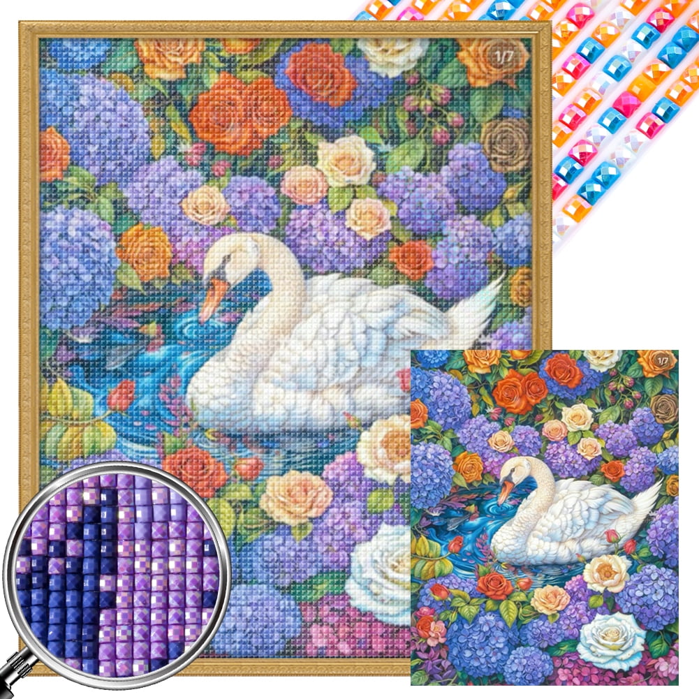 5D DIY Taladro Cuadrado AB Parcial Cisne Kit Casa 45x55cm | Walmart en ...