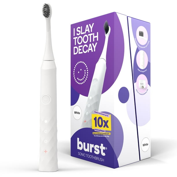 Burst Sonic Electric Toothbrush for Adults, 3 Modes, Soft Bristles ...