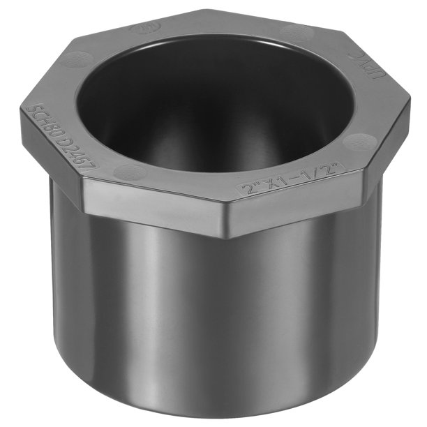 Uxcell 2"x1-1/2" UPVC Pipe Fitting Straight Socket Joint Coupling ...