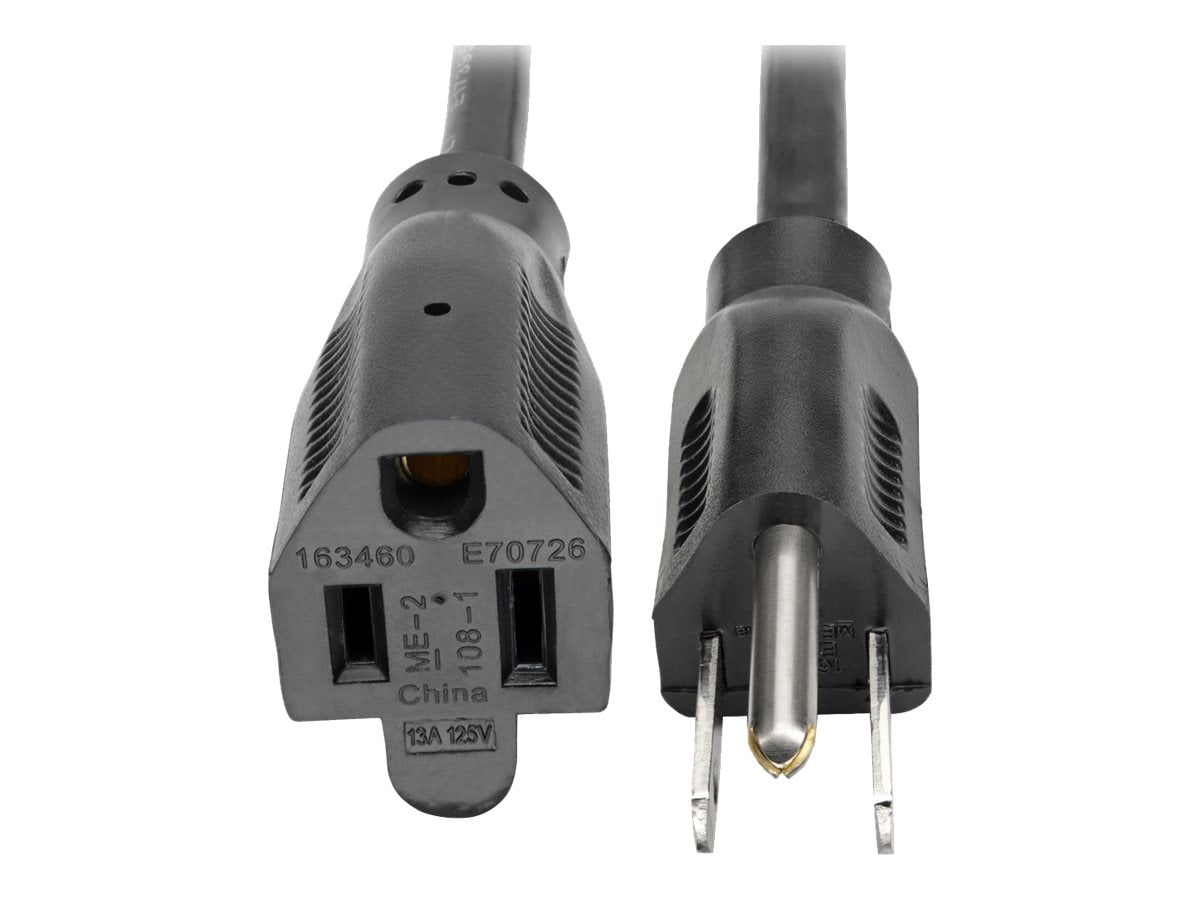 Tripp Lite 1ft Standard Power Extension Cord (NEMA 5-15P to NEMA 5-15R ... Tripp Lite 1ft Standard Power Extension Cord (NEMA 5-15P to NEMA 5-15R ...