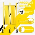 17FT Metal Expandable Barricade Retractable Security Gate with 4 ...