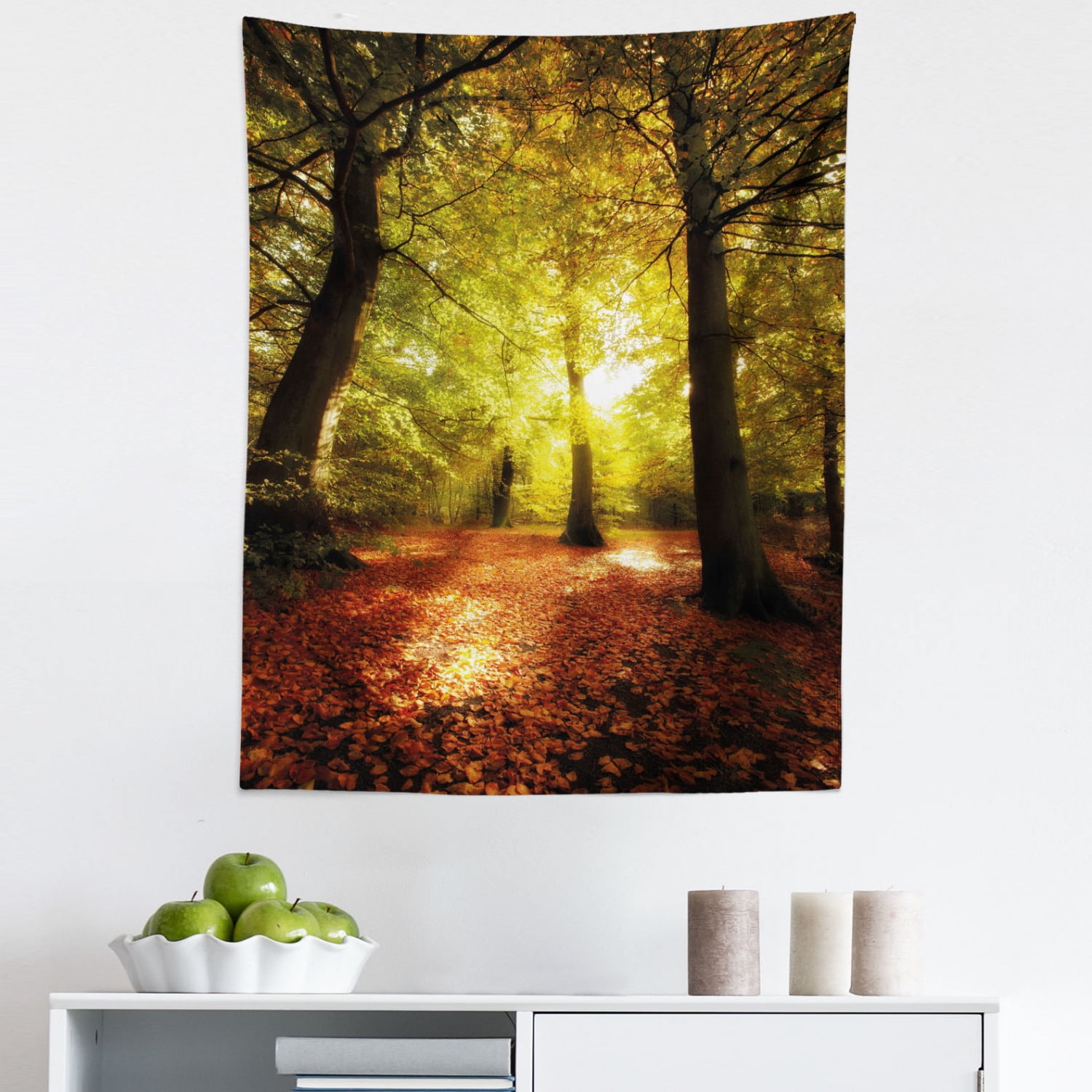 Fall Tapestry, Blurry View of Forest Defoliation Mysterious Dramatic ...
