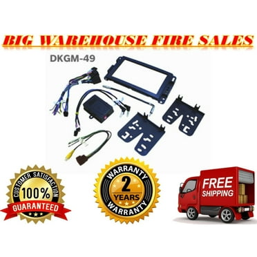 Crux DKGM-48D Radio Replacement with Steering Wheel Control Retention and Double DIN Dash Kit ...