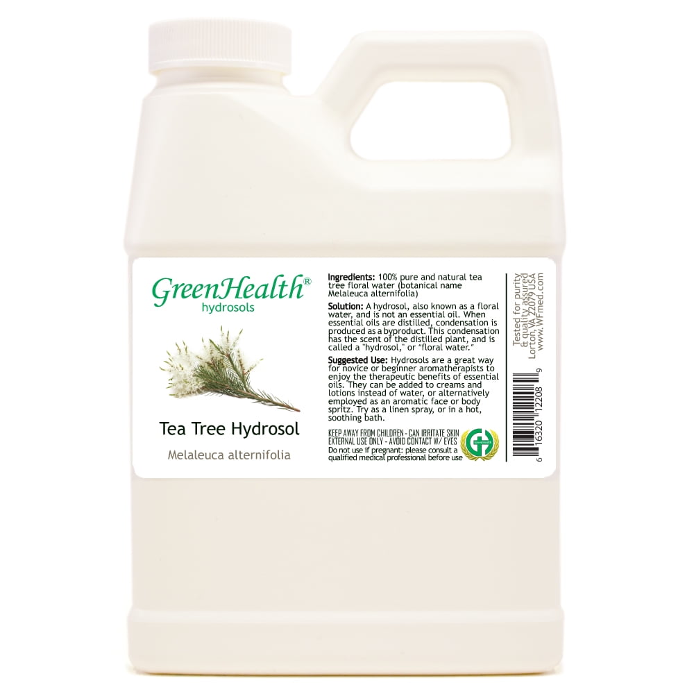 Tea Tree Hydrosol - 16 fl oz - Clear Plastic Bottle w/ Black Spray Cap ...