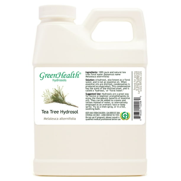 Tea Tree Hydrosol - 16 fl oz - Clear Plastic Bottle w/ Black Spray Cap ...