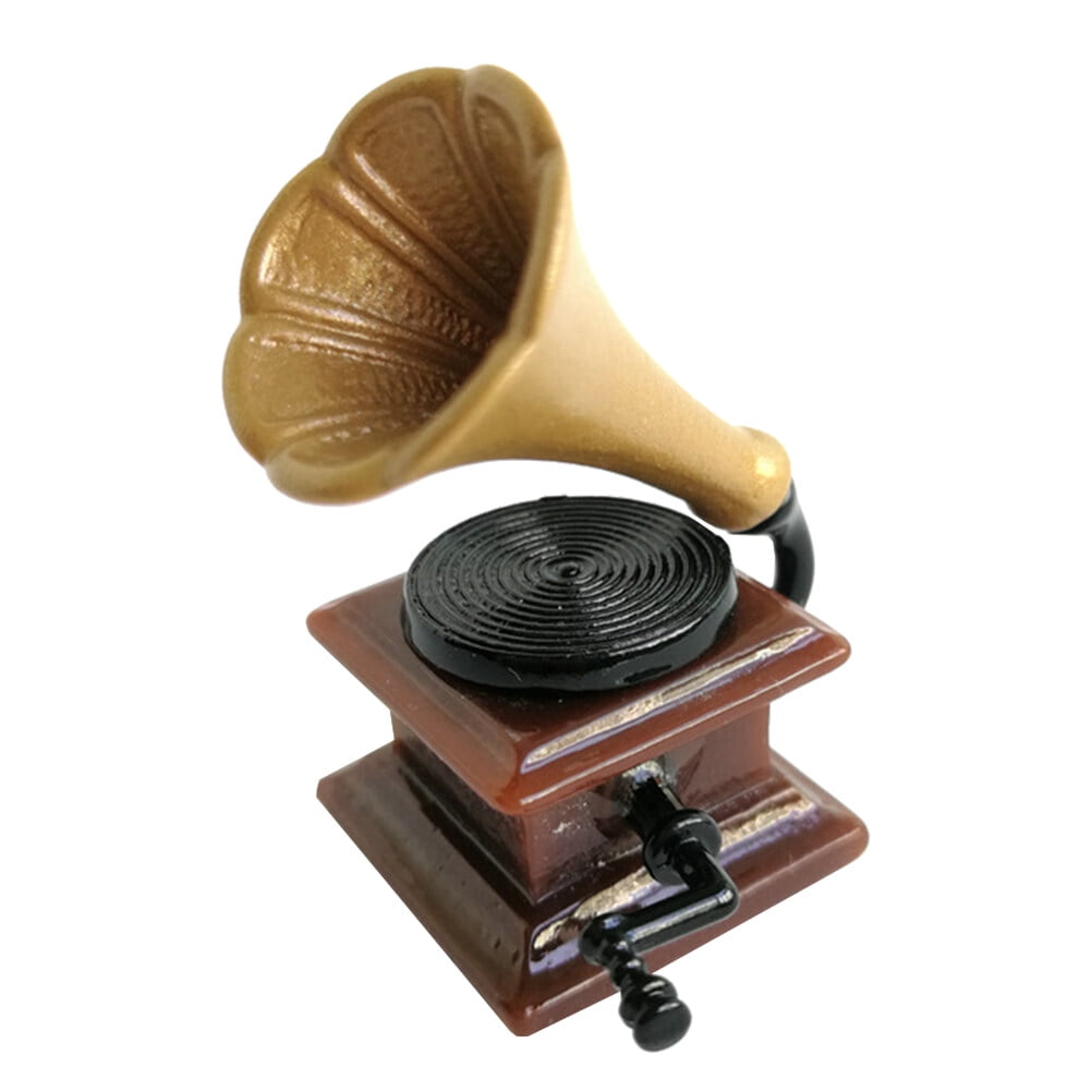 Mini Phonograph Model Miniature Phonograph Ornament Mini House ...
