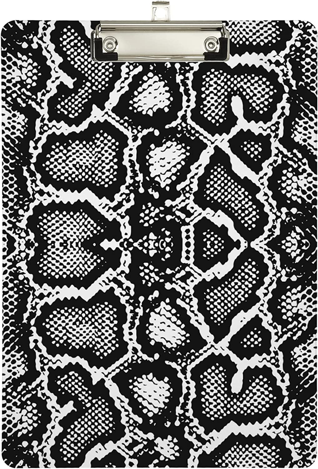 KXMDXA Stylish Snake Skin Print Clipboard Hardboard Wood Nursing Clip ...