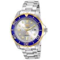 Invicta Men's Aviator Quartz 100m Stainless Steel/Black Silicone Watch ...
