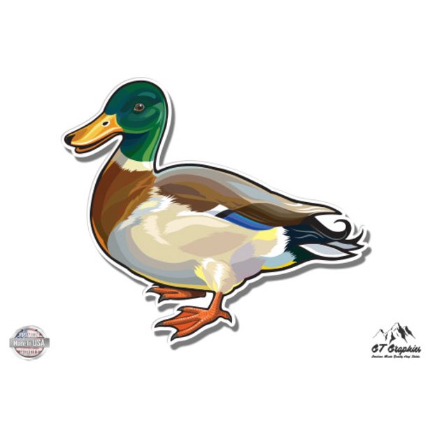 Mallard Duck - 12" Vinyl Sticker Waterproof Decal - Walmart.com
