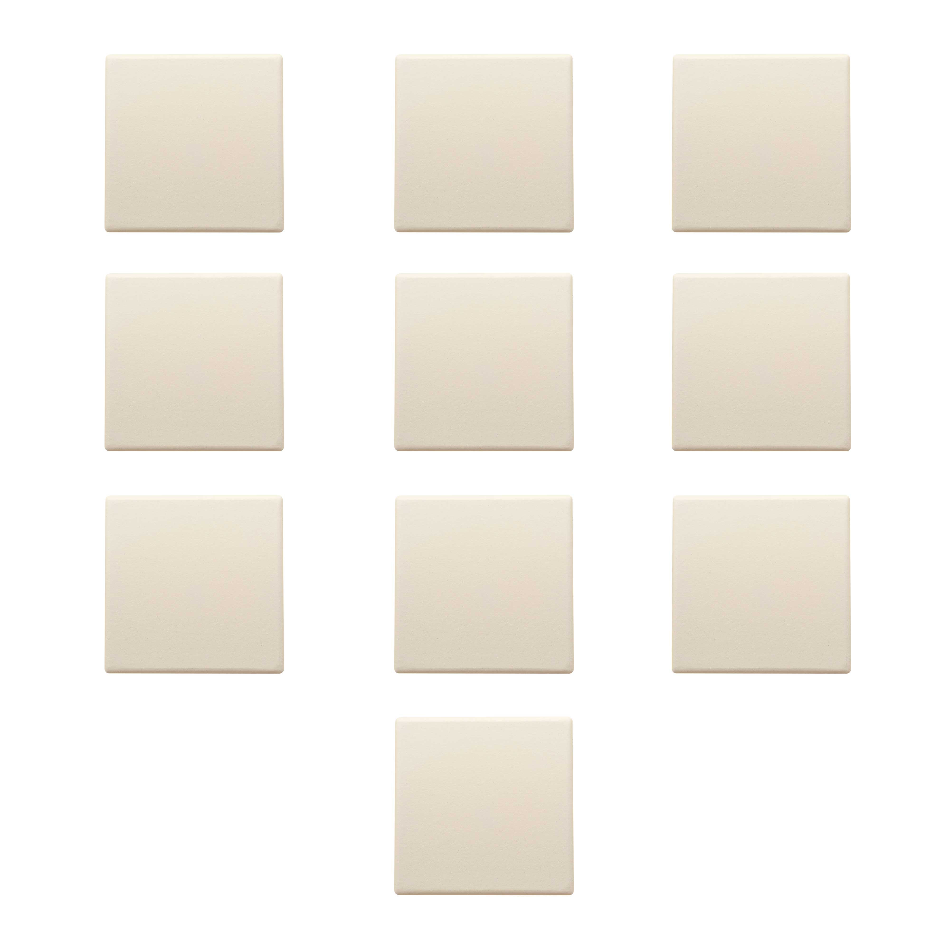 10 4" Square Ceramic Coasters Set - Cork Bottom, Serve ware - Natural ...