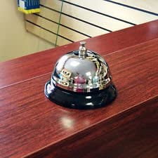 3-3/8" Diameter Metal Chrome Call Bell Hotel Restaurant Kitchen Home ...