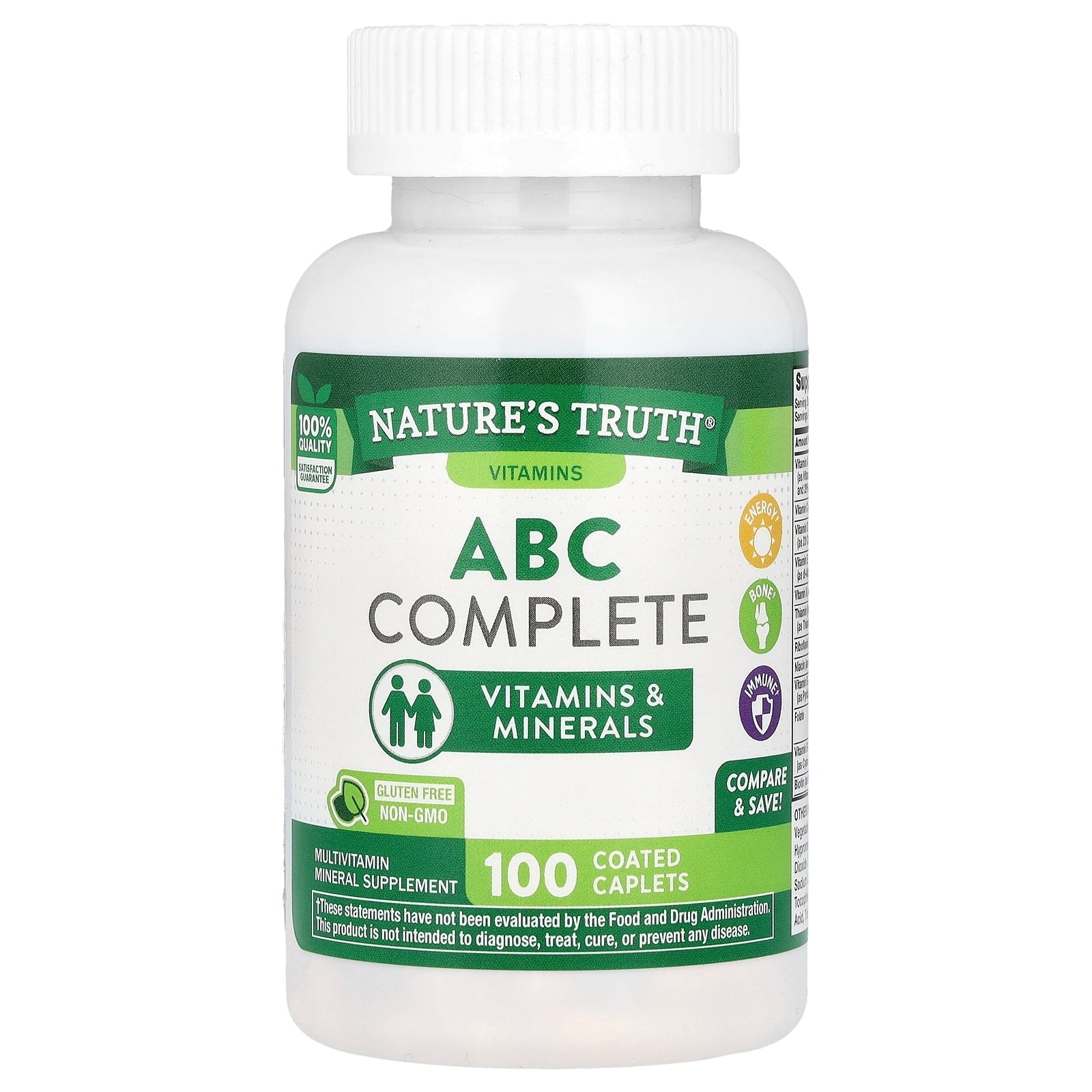 Suplemento Nature's Truth ABC Complete Multivitamin 100 comprimidos ...