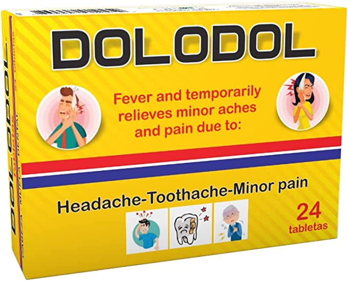 Dolodol Relief Caplets To Alleviate Migraine Symptoms Toothache 24 Count