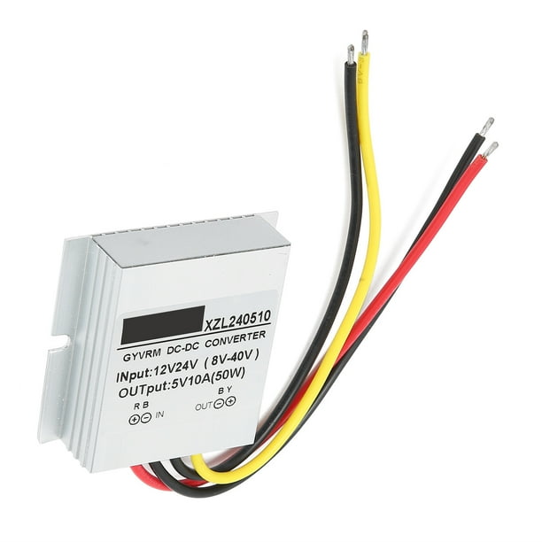Gupbes DC‑DC Voltage Reducer 12V 24V To 5V 10A 50W Waterproof Voltage ...