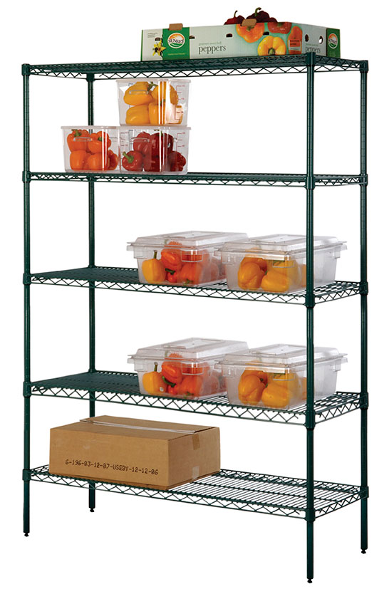 18" Deep x 54" Wide x 74" High 5 Tier Freezer Starter Shelving Unit ...